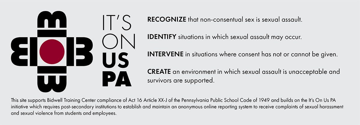 Confidential Witness Reporting - Bidwell Training Center